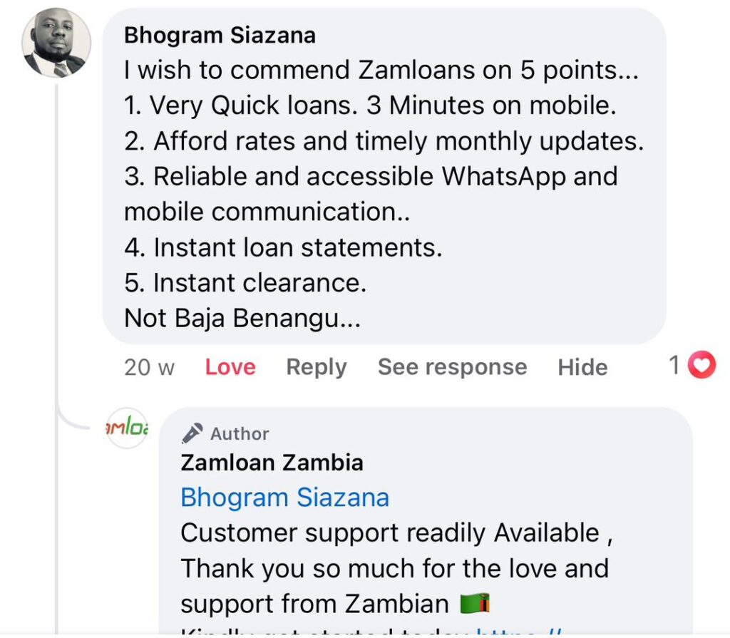 ZamLoan Zambia | Get a Payroll loan in 1 hour Now